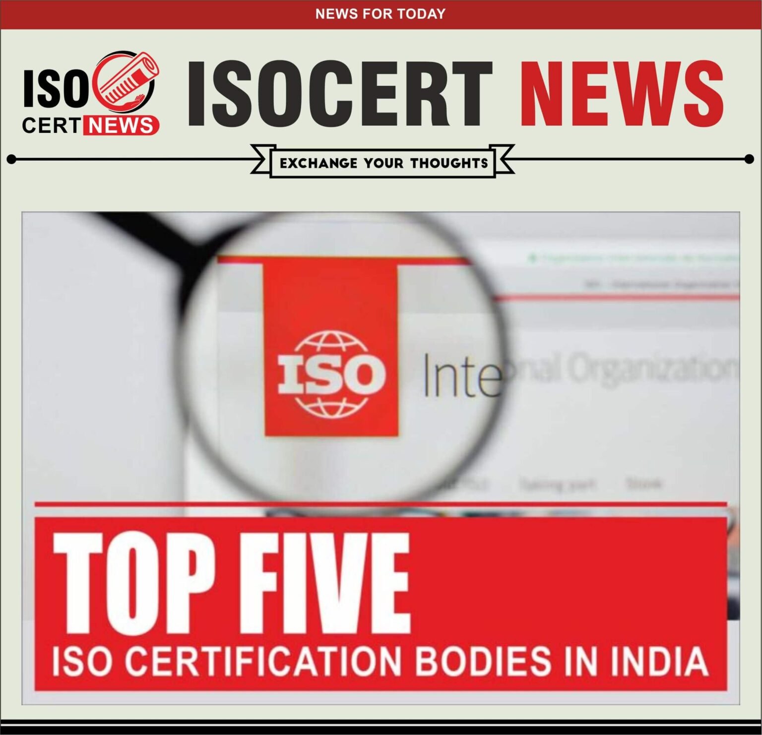 TOP FIVE ISO CERTIFICATION BODIES IN INDIA - ISO cert news