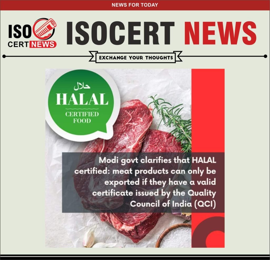 HALAL Certified Meat and its Products to be Exported ONLY