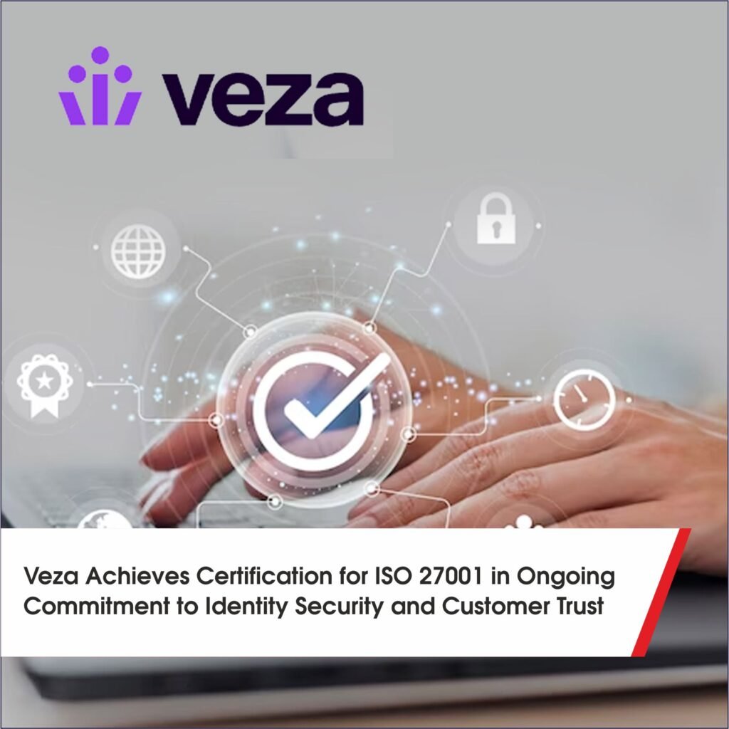 Veza Achieves Certification for ISO 27001