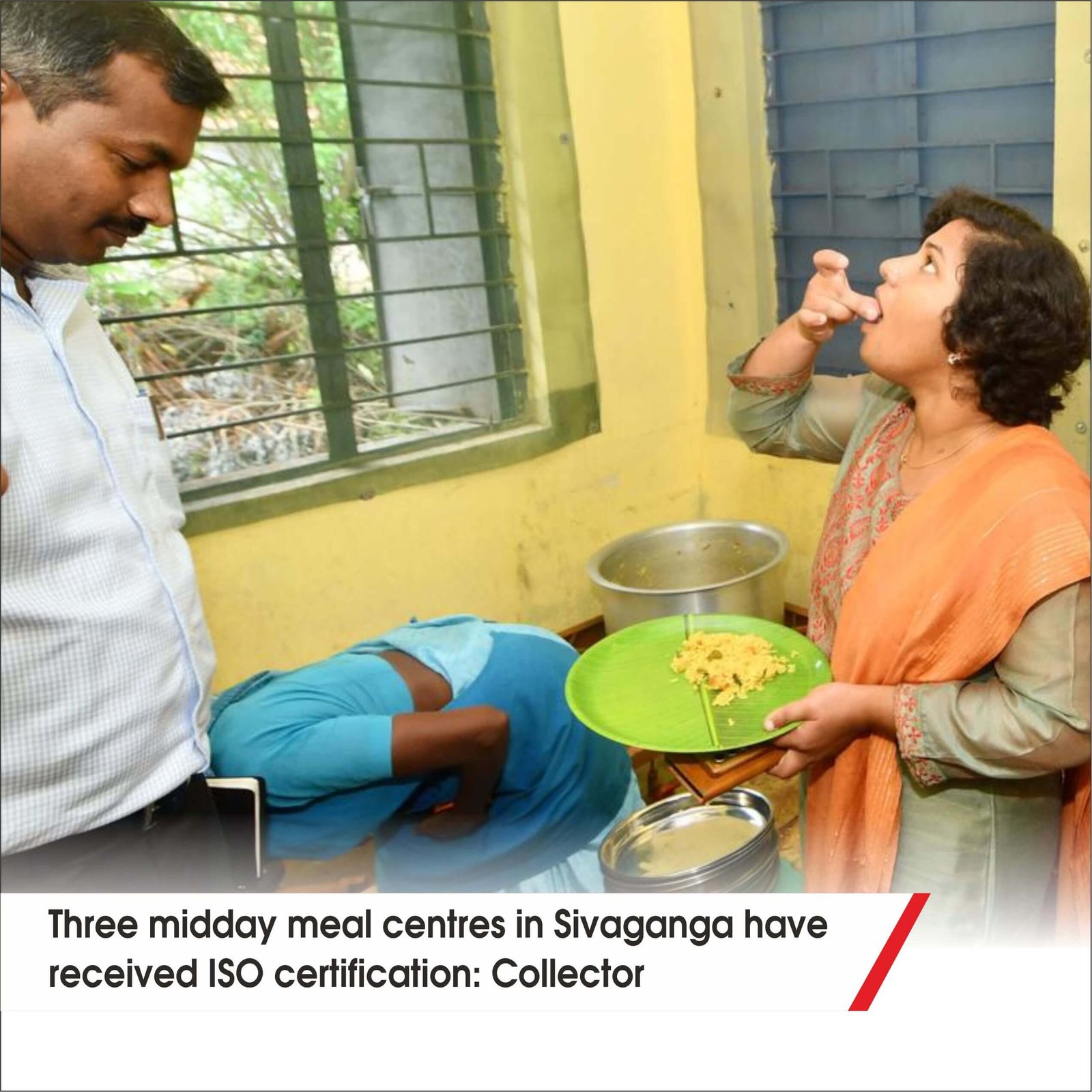 Three midday meal centres in Sivaganga have received ISO 9001 certification